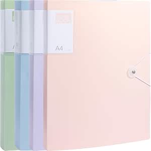 4Pcs A4 Display Folders, 60 Double Sided Pockets A4 Display Book Folder ...