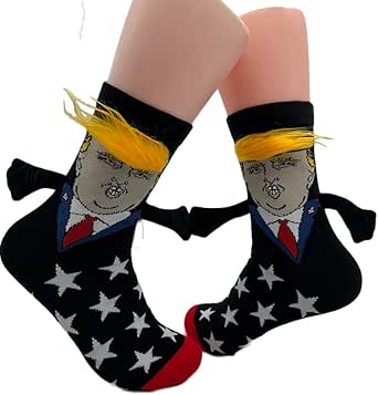 Amazon.com: HHSOKS 2024 Trump Socks with Hair, Donald Trump Realistic ...