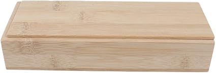 Amazon.com: SUPVOX Unfinished Wood Box Bamboo Storage Box with Pull Out ...