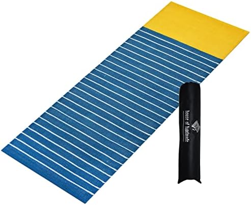 House of Handmade™ - Cotton Yoga mat for Women & Men, 2x6 feet, 8mm ...