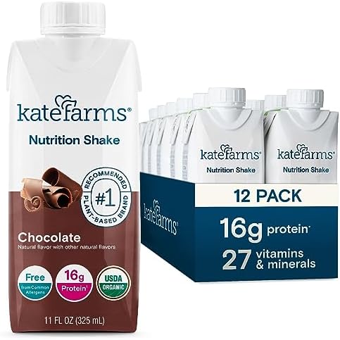 Amazon.com: KATE FARMS Organic Nutrition Shake, Chocolate, 16g Protein ...