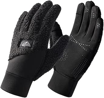 Amazon.com: CURELIX Winter Gloves- Fuzzy Fleece Cold Weather Gloves for Men Women, with Touch ...