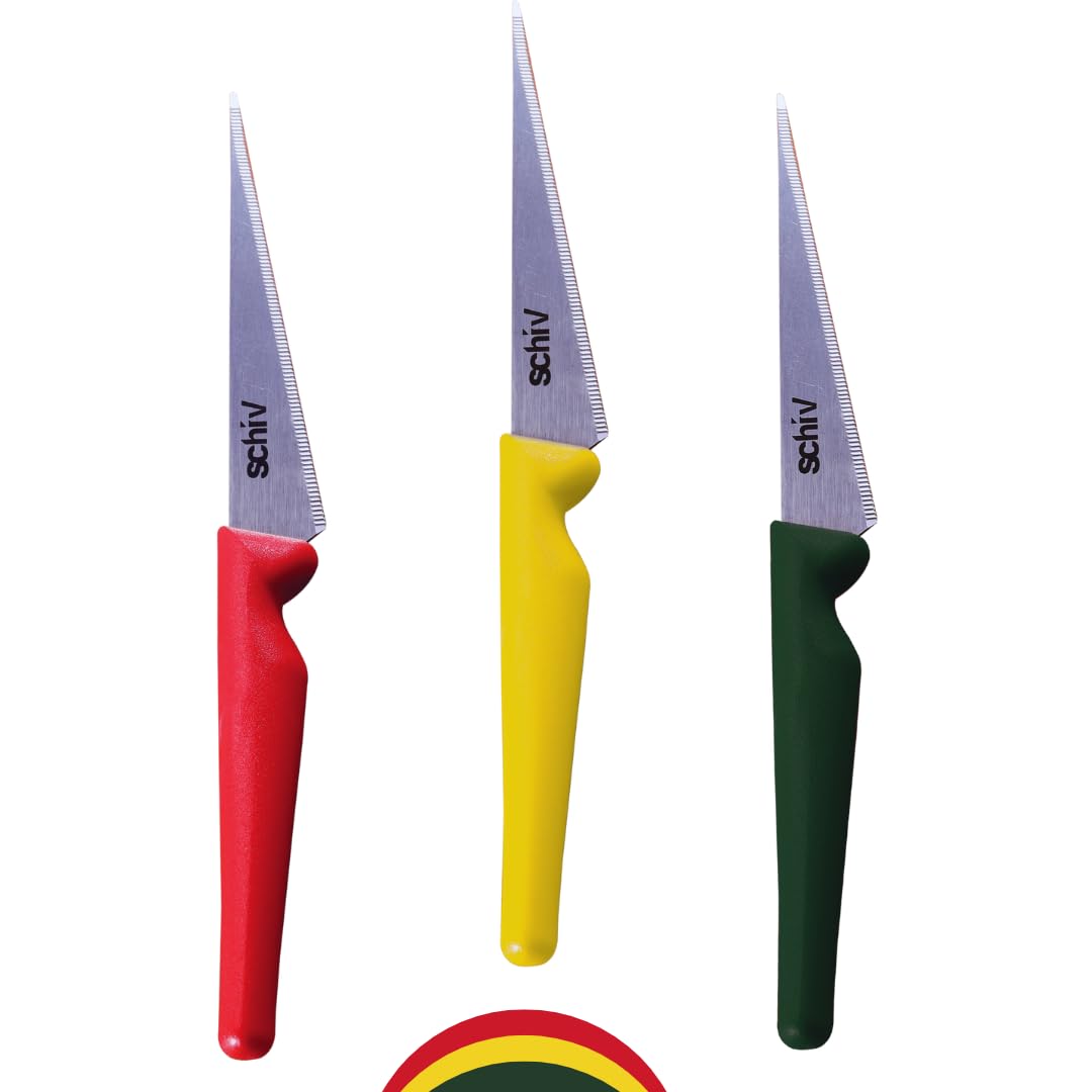 Buy Schiv Multipurpose Kitchen Knife Set - Stainless Steel, 3 Colors, 3 ...