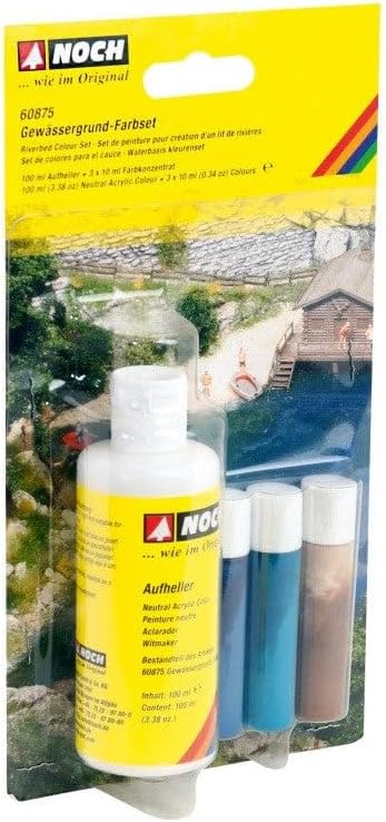 Amazon.com: Noch 60875 Riverbed Color Set G,0,H0,TT,N,Z Scale : Arts ...