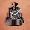 Amazon.com: Timethink 12'' Vintage Steam Locomotive Wall Clock, Black ...