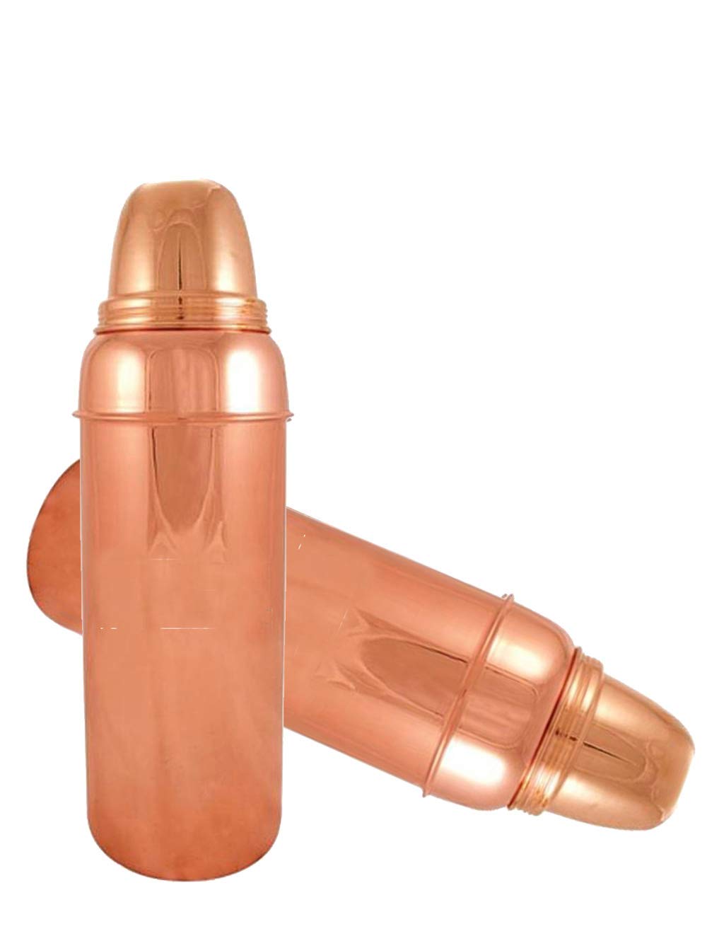 Buy Dev Enterprises Basic 1 Litre Two Plain Thermos Copper Bottles ...