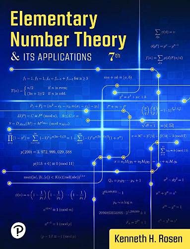 Elementary Number Theory: Rosen, Kenneth H: 9780135260265: Amazon.com ...