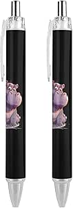 Amazon.com: Hippo Cute Hippopotamus Ballpoint Pens Black Ink Ball Point ...