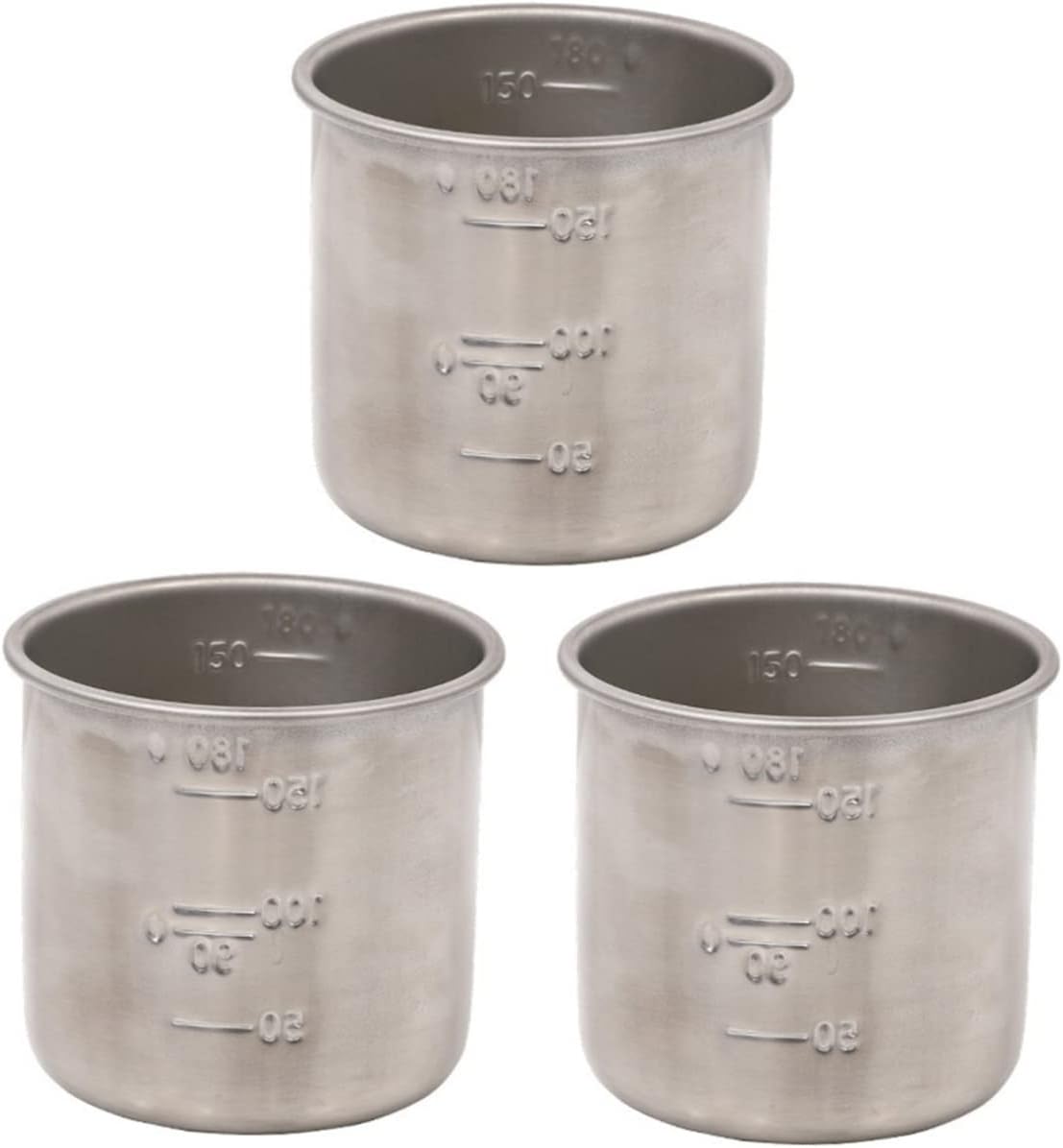 Amazon.com: KICHOUSE 3pcs Stainless Steel Measuring Cup Clear Container ...