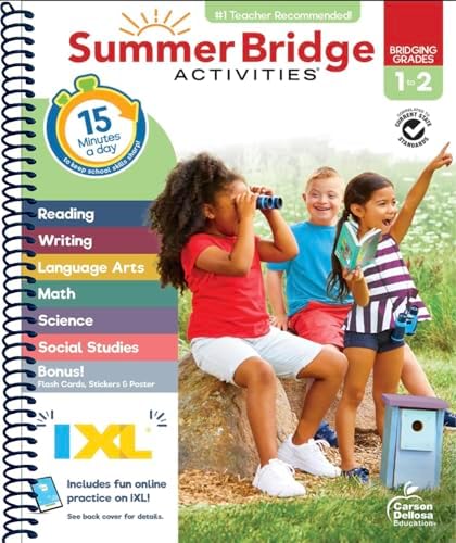 Summer Bridge Activities First Grade Workbook to Second Grade Workbook ...