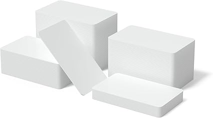 Amazon.com : 100 Pack BABIQT PVC Cards CR80 Card, Graphic Quality White ...