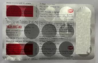 Tazloc-40 - Strip of 15 Tablets : Amazon.in: Health & Personal Care