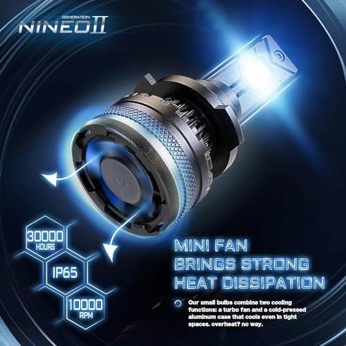 Snapklik.com : H11/H8/H9 LED BULBS,18000LM 6500K Cool White W/Mini Fan ...