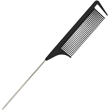 Amazon.com : Goodofferplace 4PCS Hair Rat Tail Combs Carbon Parting ...
