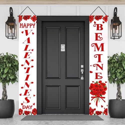 Amazon.com: BlissYard Vanlentine Day Porch Banner 71 x 12 Inches Happy ...