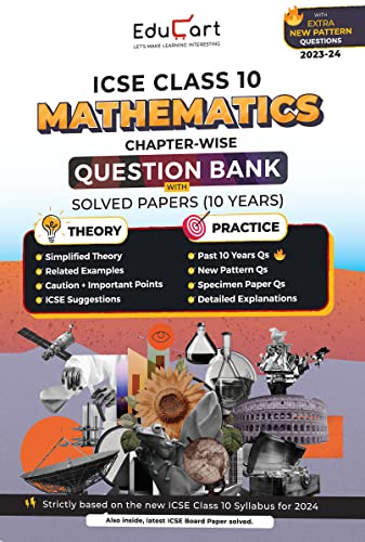 Amazon.com: Educart ICSE Class 10 Mathematics Question Bank + Solved ...