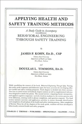Amazon | Applying Health and Safety Training Methods: A Study Guide to ...