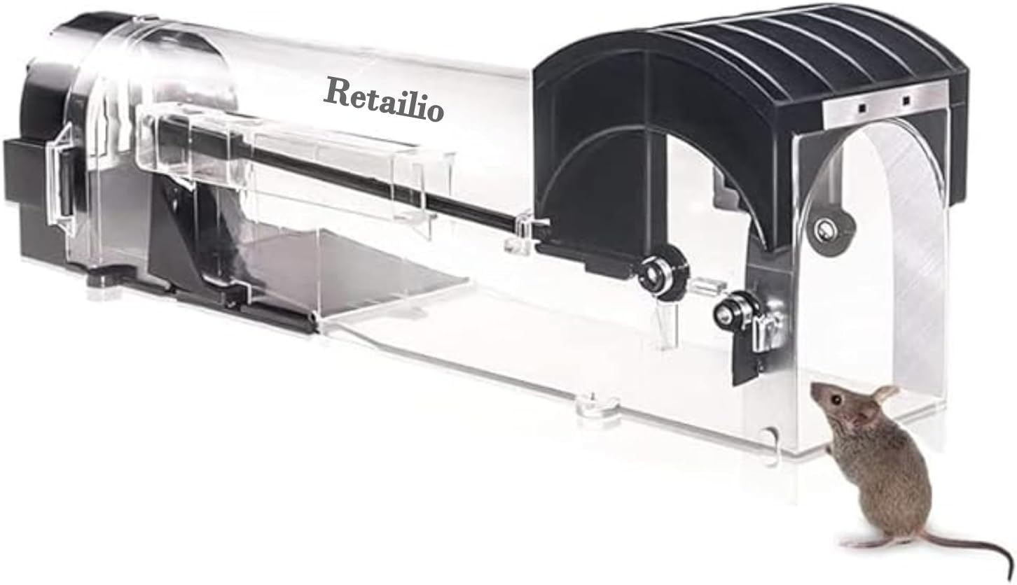 HASTHIP® Rat Trap Cage for House Garden Patio, 32 cm Humane Mouse Trap ...