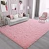 Amazon.com: Ompaa Pink 8x10 Feet Large Area Rugs Fluffy Living Room ...