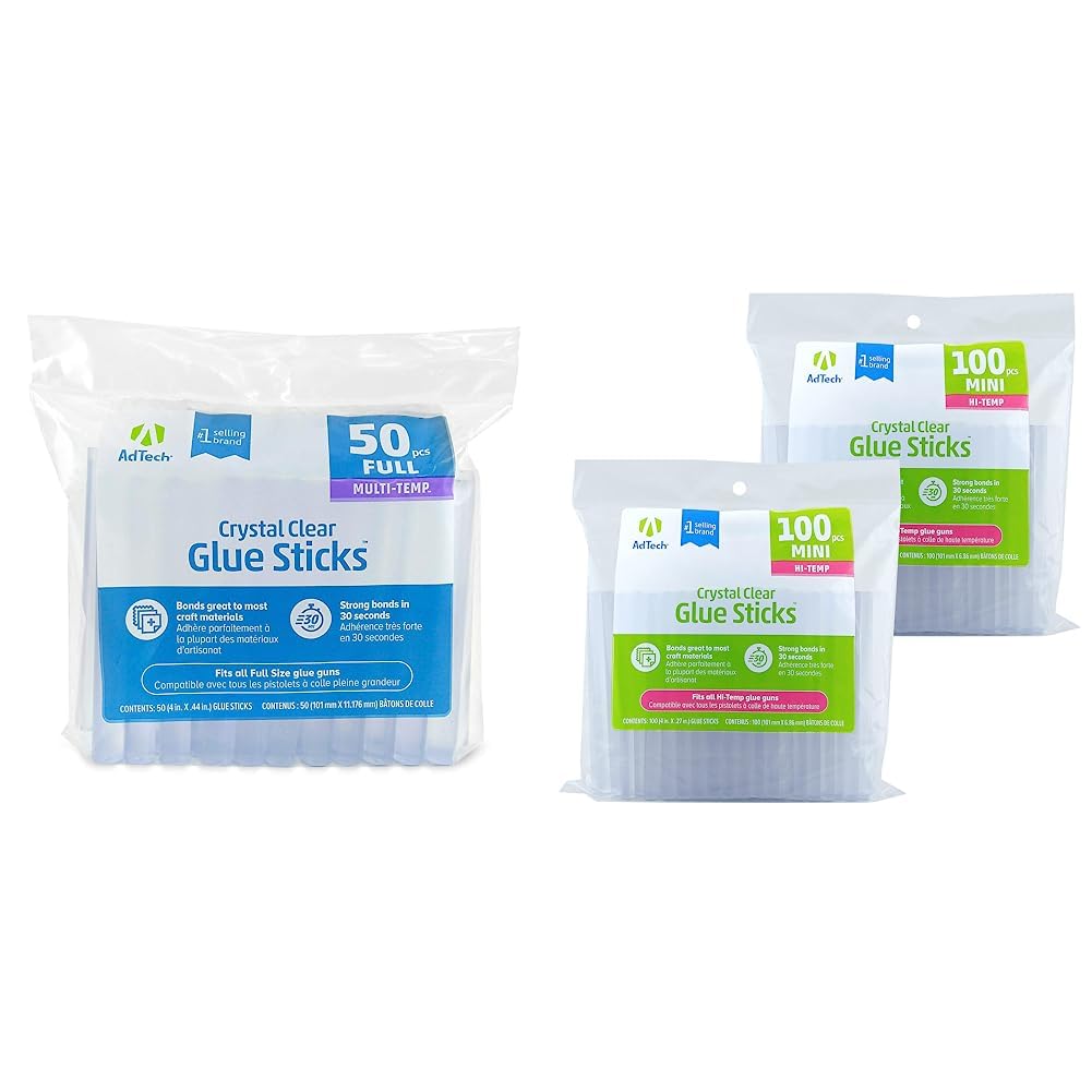 Amazon.com - AdTech Hot Glue Sticks 4" Full Size, Clear, 50 Sticks ...