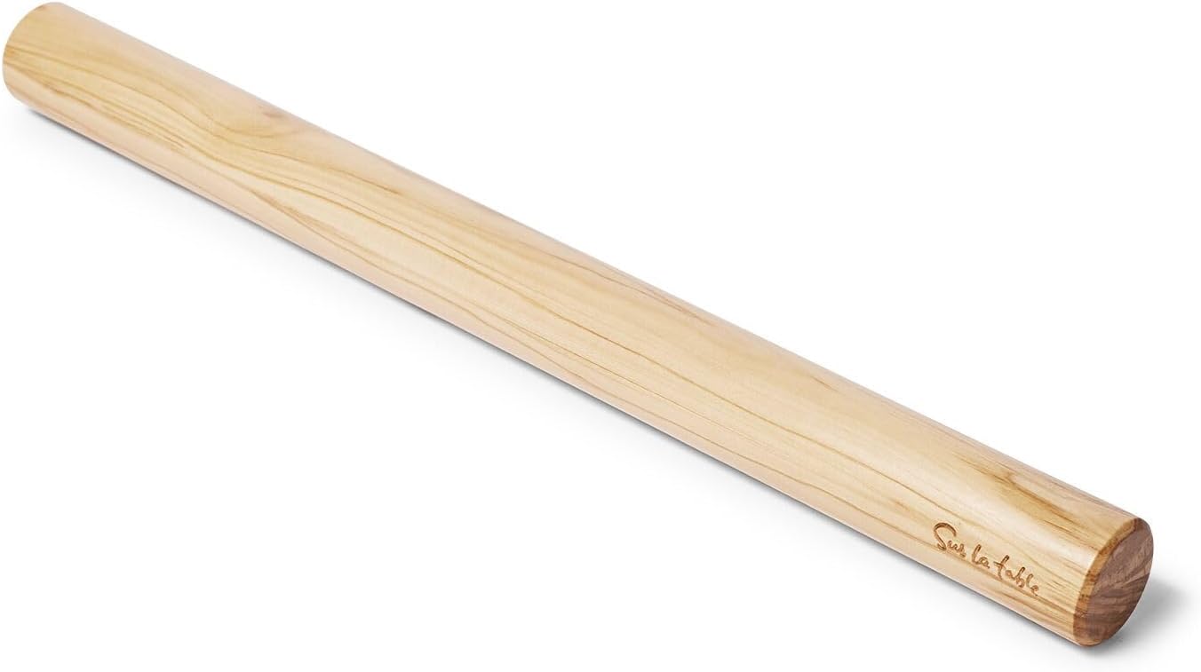 Amazon.com: Sur La Table Olivewood Dowel Rolling Pin, 19": Home & Kitchen