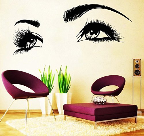 Amazon.com: Eyelashes Wall Decal Eye Wall Sticker kau 403 : Handmade ...