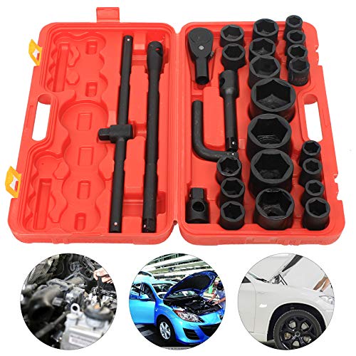 CCAUUB 26-Piece Socket Spanner Set Sockets Socket Box Ratchet Box 26 ...