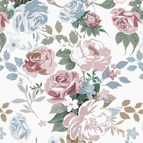 Amazon.com: Lativo Floral Contact Paper Peel and Stick Pink Flower ...