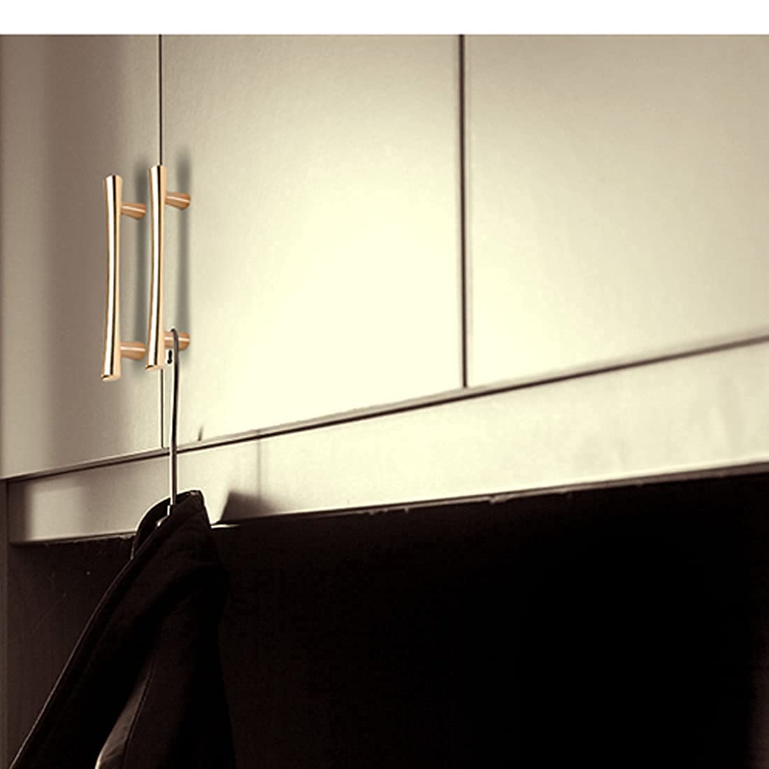YAGU 10 Pack Bright Gold Solid Cabinet Pulls, 5 Inch Hole Center ...