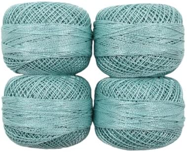 HUNNY- BUNCH® Premium Metallic Cotton Crochet Mercerised Shining Thread ...