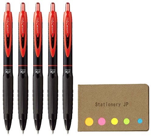 Uni-Ball Signo 307 Retractable Gel Ink Pen, Fine Point 0.7mm, Red Ink ...