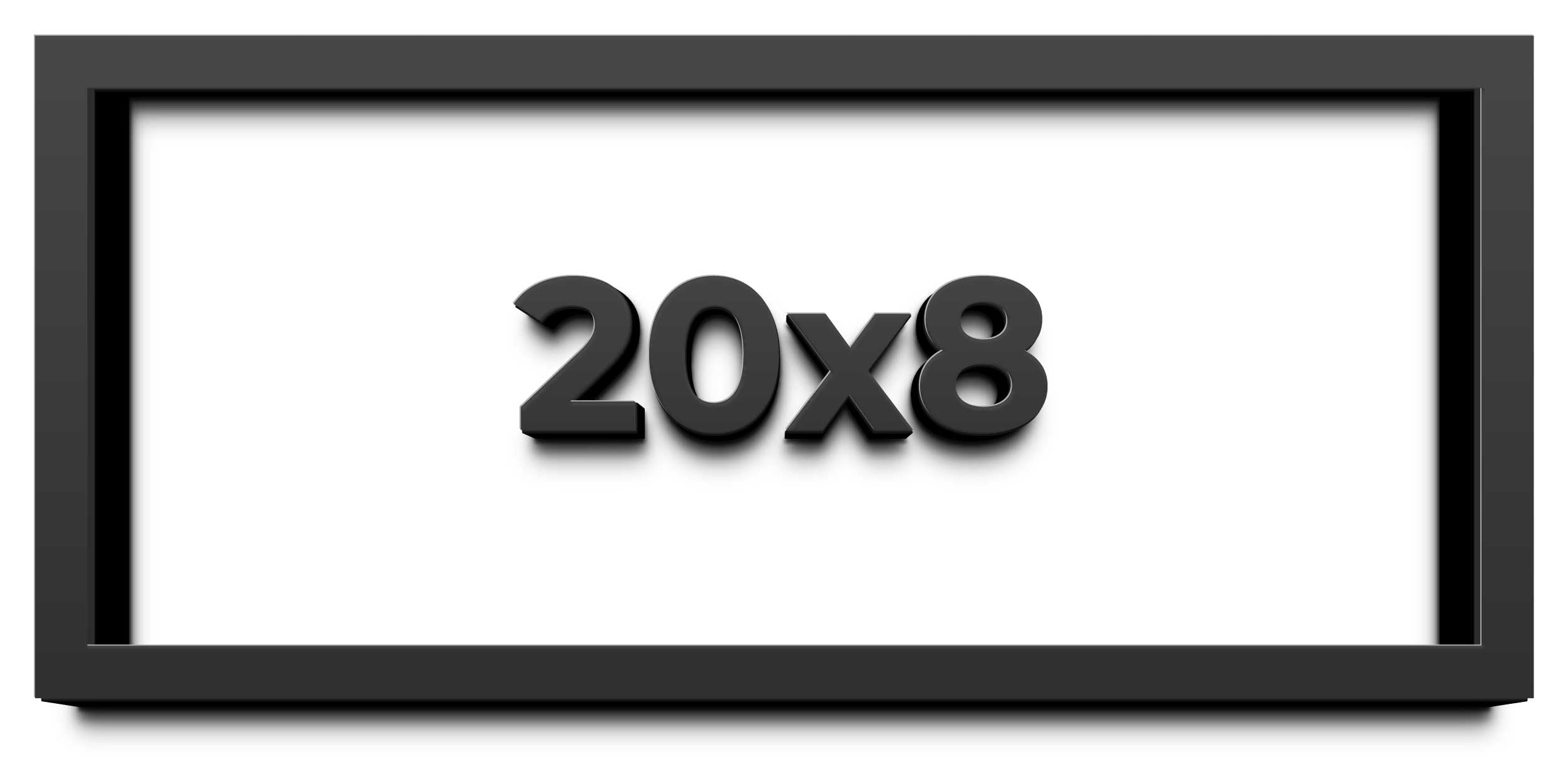 Amazon.com - 20x8 Shadow Box Frame Black | 1 Inch Deep Solid Wood ...