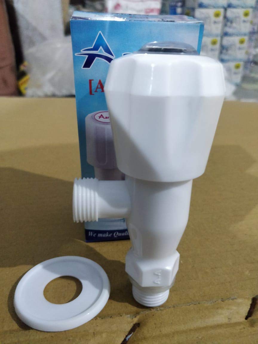 Rishab PVC Plastic Tap/Angle tap(1/2 inch) for Hot&Cold Water,White ...