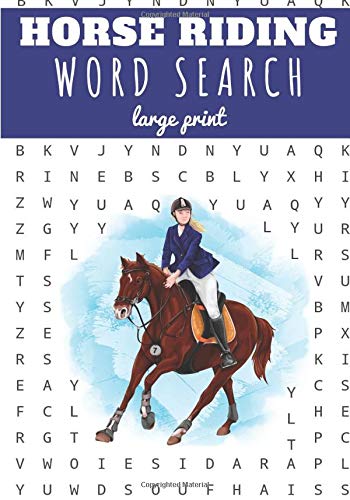 Horse Riding Word Search Horse Word Search Challenging Puzzle Book ...