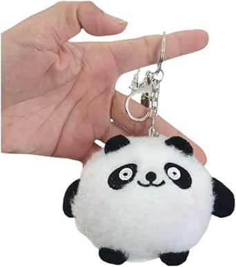 Amazon.com: TVRTFQ Cute Cartoon Panda Plush Keychain Kawaii Doll ...