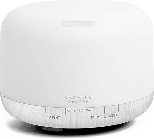 Amazon.com : ASAKUKI 500ml Premium, Essential Oil Diffuser with Remote ...