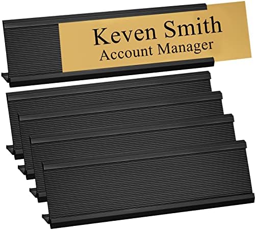 Amazon.com: 2" x 8" Aluminum Desk Name Plate Holder, Office Business ...
