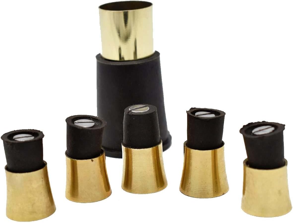 Amazon.com: Walking Cane Tips Wooden Stick Bottom Rubber Brass ...