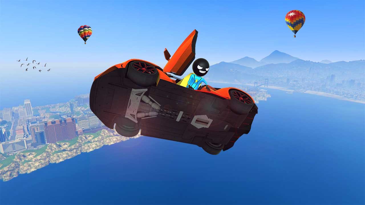 Stickman Extreme Car Stunt Games 3D, Impossible Mega Ramp Car Racing ...