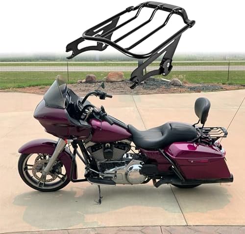 Fit 2021 Street Glide Luggage Rack Harley Black Air Wing King ...