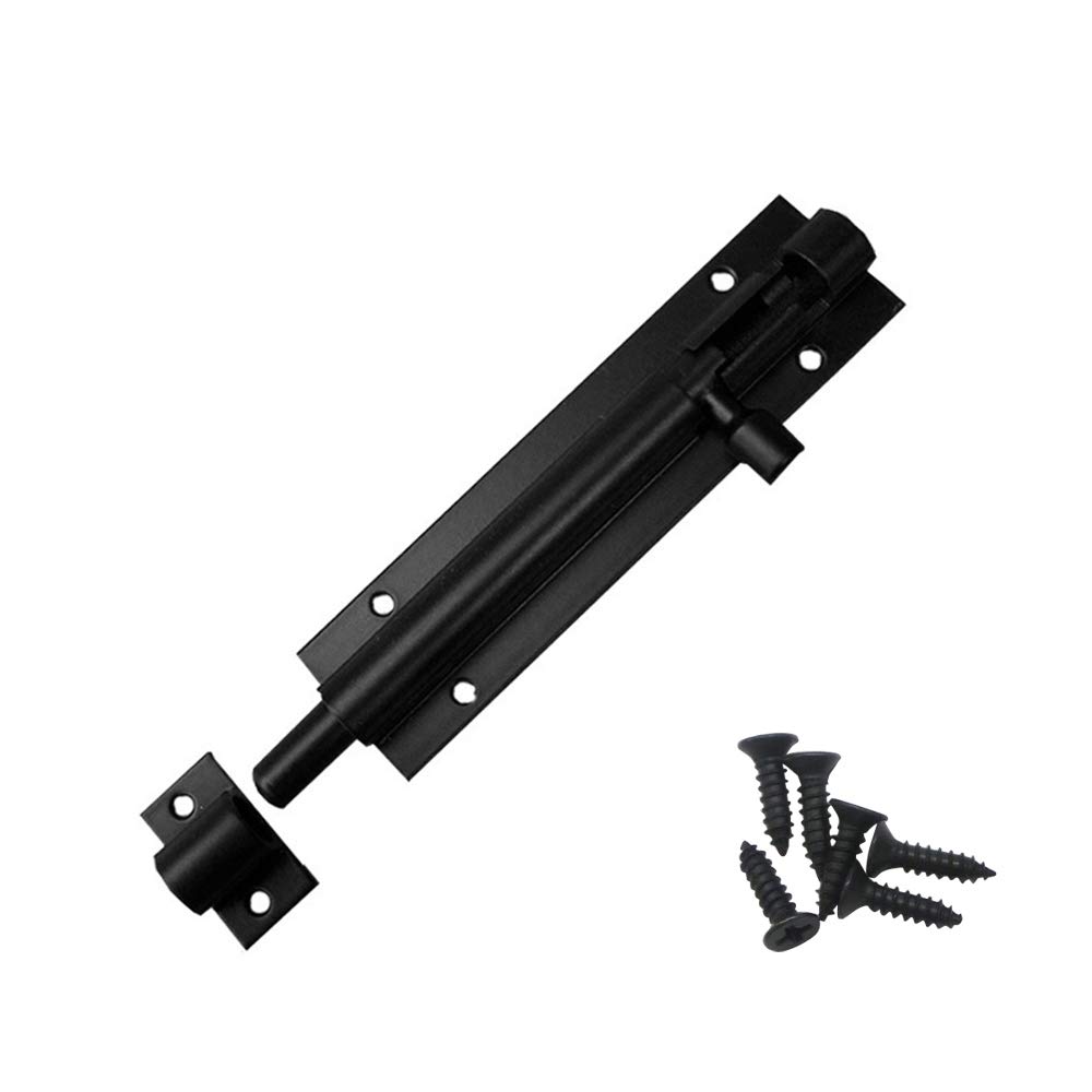 Buy Bestine Black/Silver Brenton Bolt Heavy Duty Sliding Padlock Bolt ...