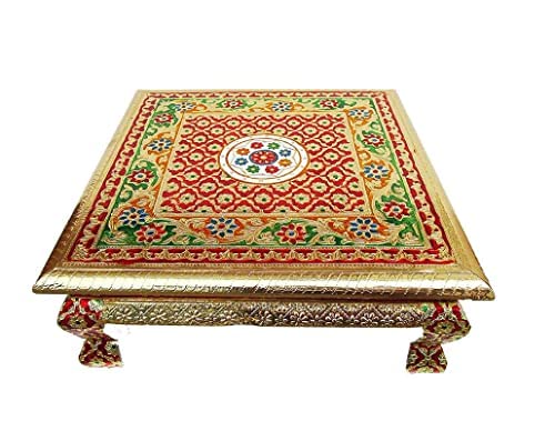 Buy S.G.R. HANDICRAFTS /Wooden Chaurang/Pooja Chowki/Bajot/Pata/Patla ...