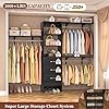 Amazon.com: Armocity 96 Inches Closet System, 8FT Walk In Closet ...