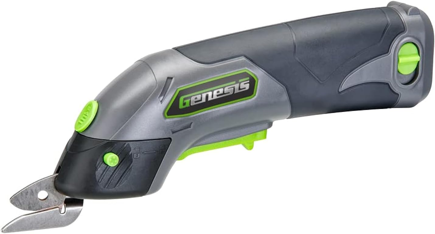 Genesis Cordless Electric Scissors, 8V Lithium-Ion Battery, Charger ...