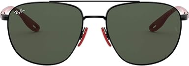Amazon.com: Ray-Ban RB3659M Scuderia Ferrari Collection Square ...