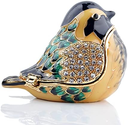Amazon.com: Robin Bird Jewelry Trinket Boxes Hinged Ring Box ...