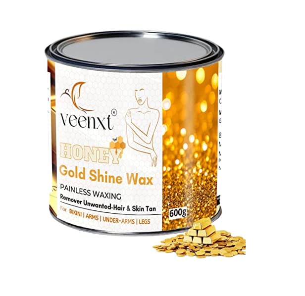 Gold-Shine Wax for Smooth Hair Removal - 600gm with Gold-Shine extracts ...