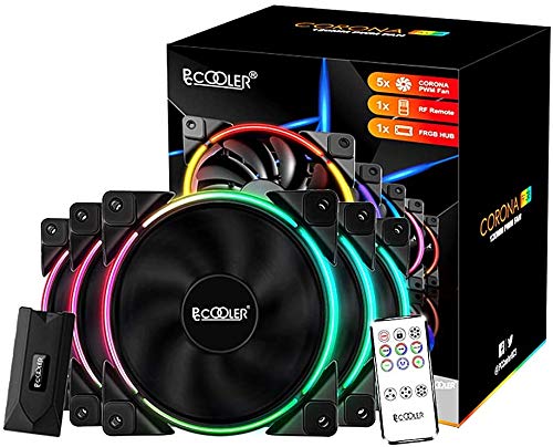 Pccooler 120mm Fan Moonlight Series 5 in 1 Kit Upgrade,HY-5M120 ARGB ...