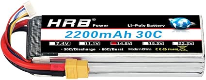 Amazon.com: HRB 4S Lipo Battery XT60 14.8V 2200mAh 30C RC Lipo Battery Compatible with RC Car RC ...