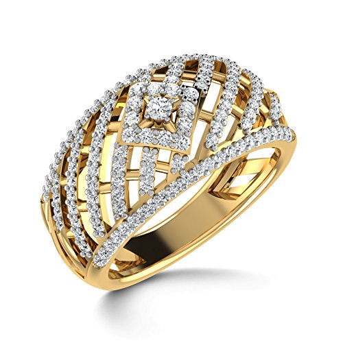 CaratLane 18K Yellow Gold and Diamond Ring : Amazon.in: Fashion
